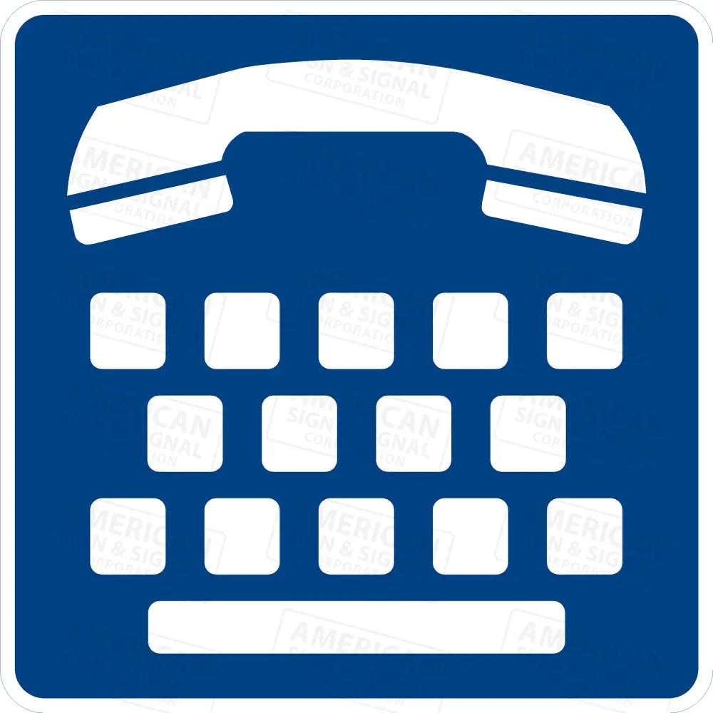 D9-21 Telecommunications Device for the Deaf TTY Sign