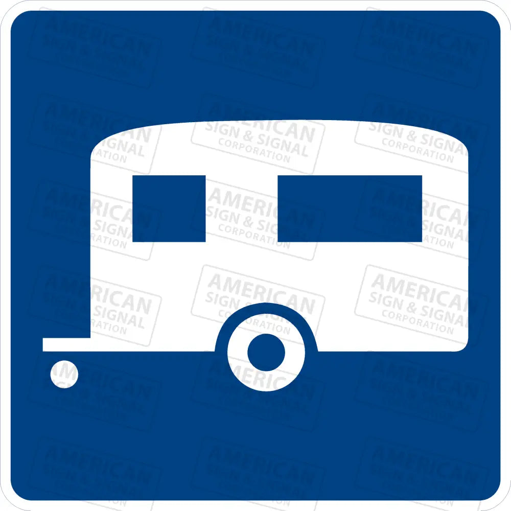 Camper Road Sign Tent) Symbol 12"w X 12"h Reflective Camp Sign