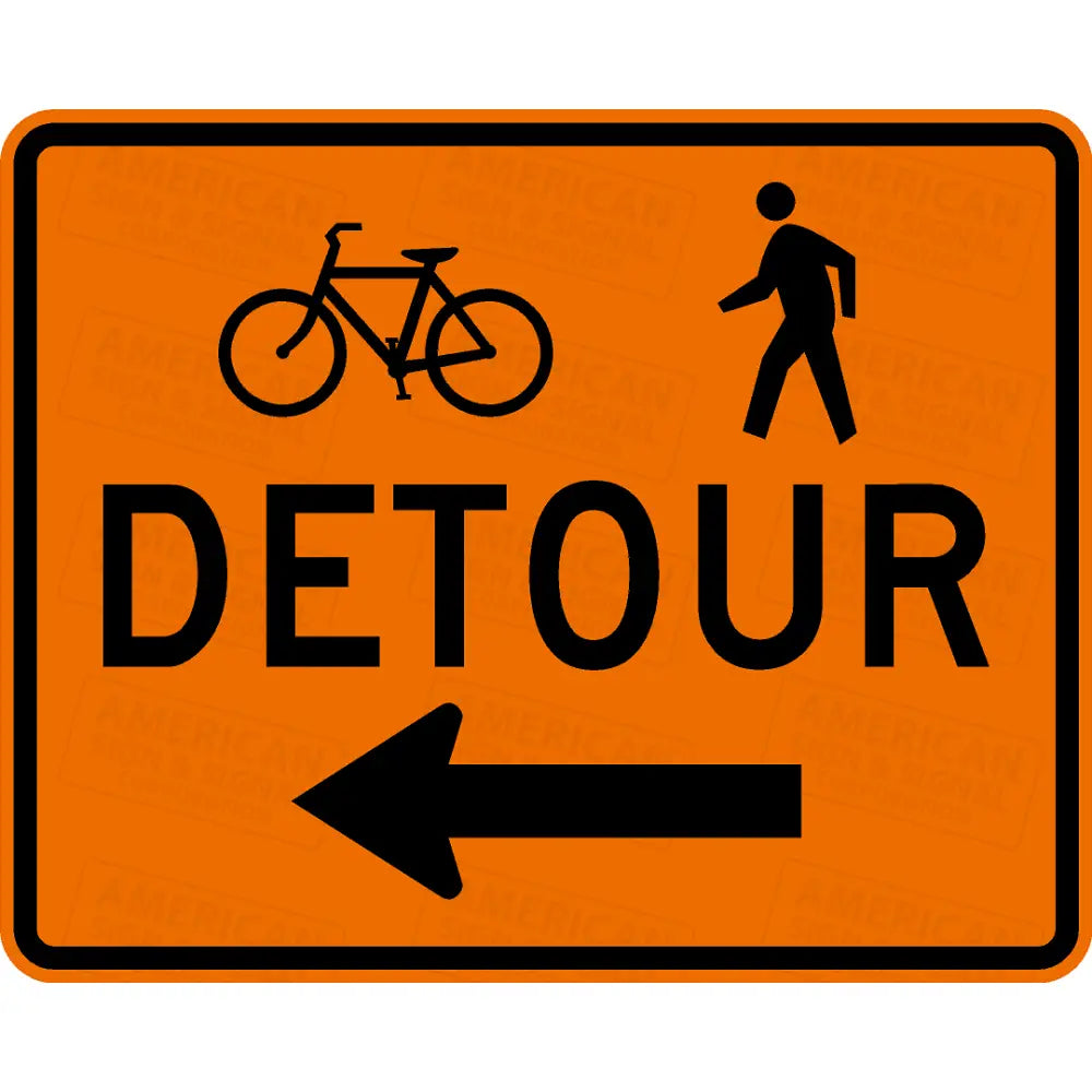 M4-9a Bicycle Pedestrian Detour TTC Sign