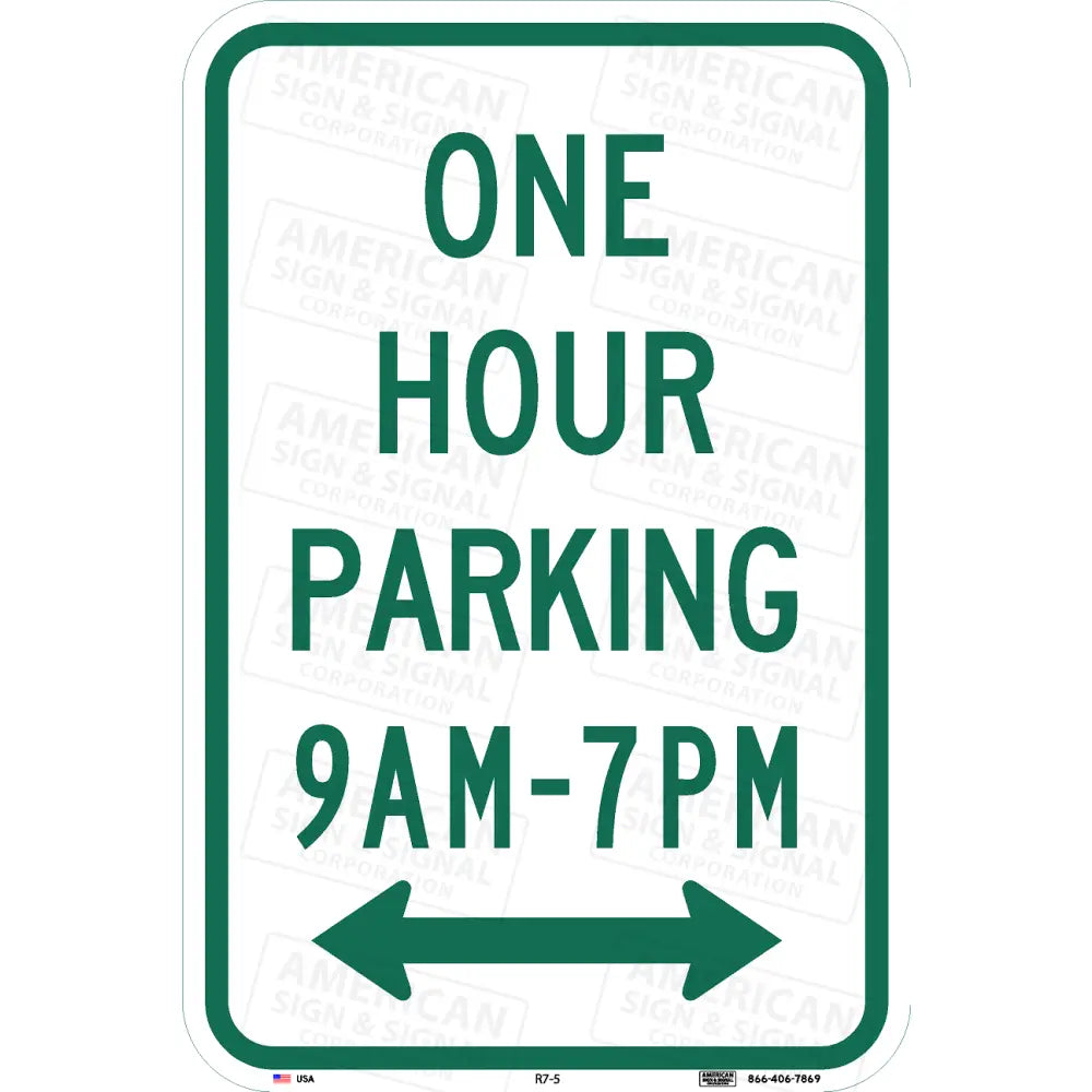 R7-5 Customizable Timed Parking Only Sign