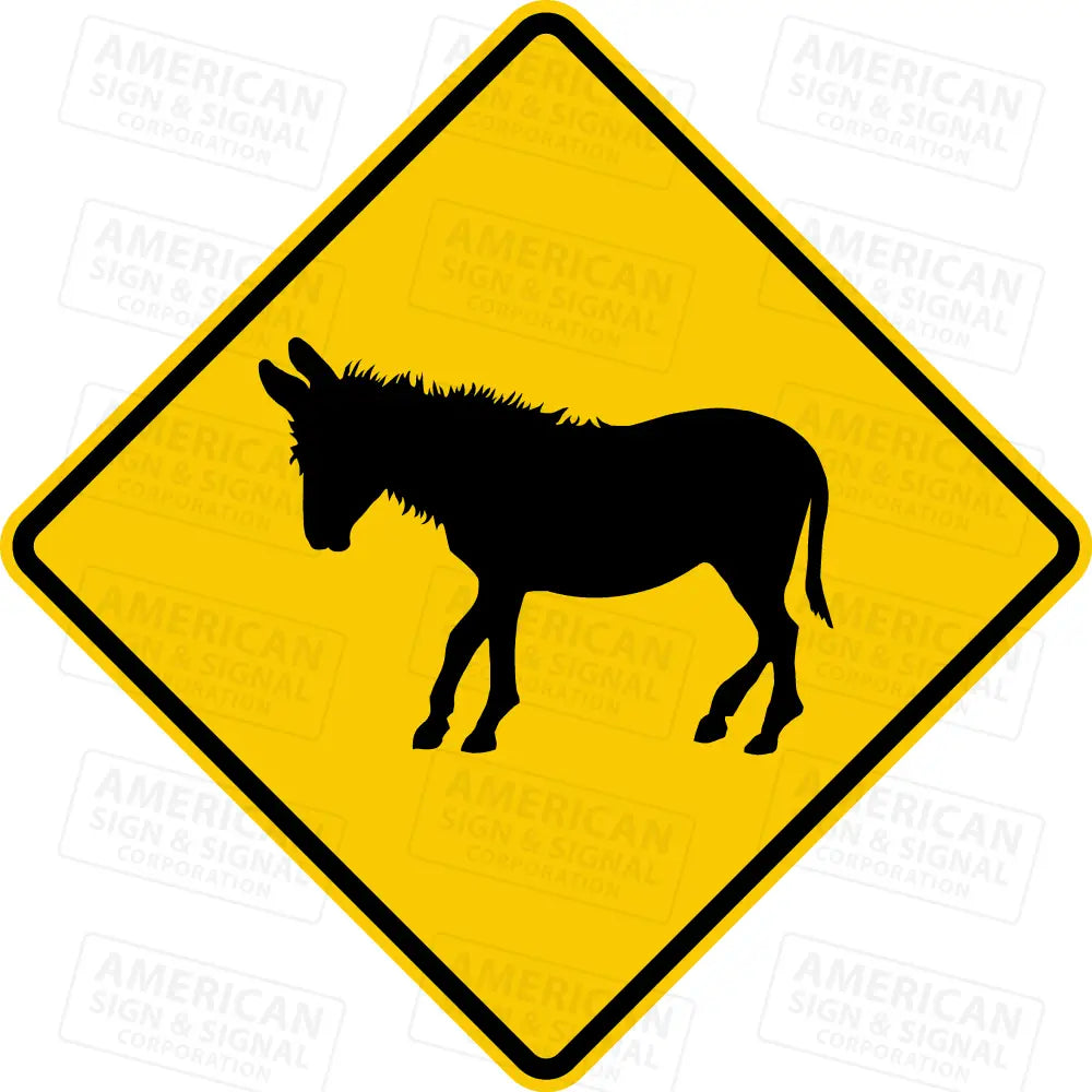 W11-19 Donkey Warning Sign