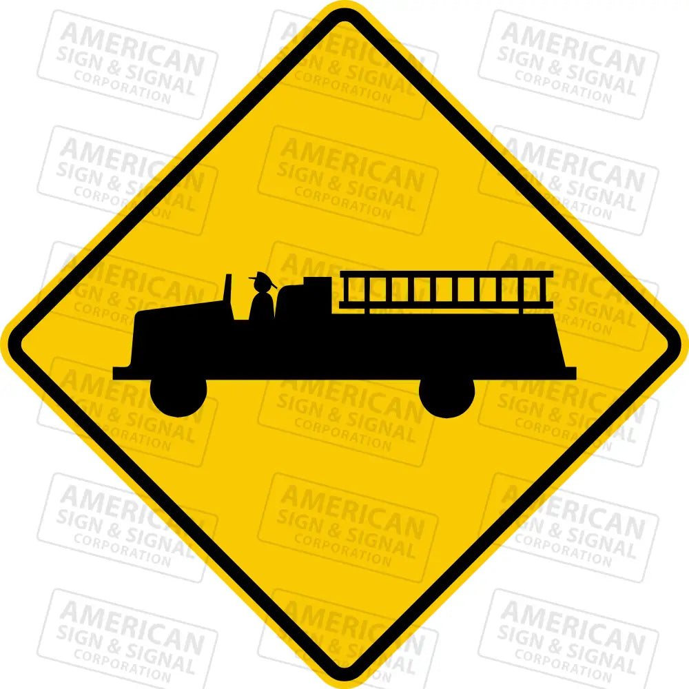 W11-8 Emergency Vehicle Fire Truck Warning Sign