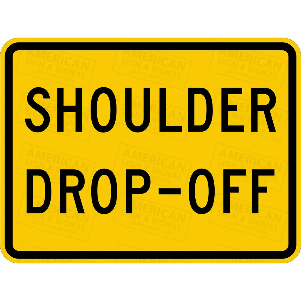 W8-17P Shoulder Drop-Off Sign
