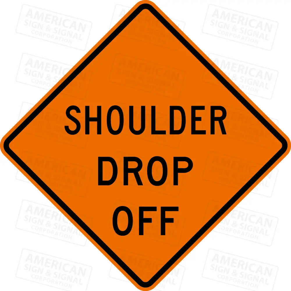 W8-9a Shoulder Drop Off TTC Sign
